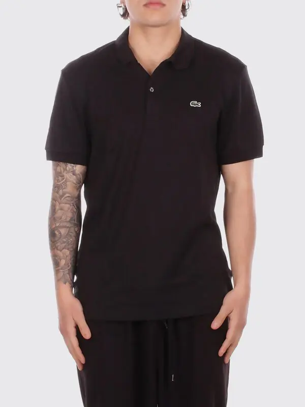 Lacoste Cotton Polo Shirt With Logo - Black
