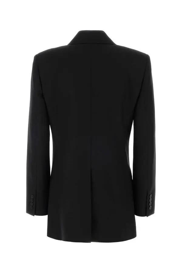 Saint Laurent Double-breasted Wool Blazer - Black