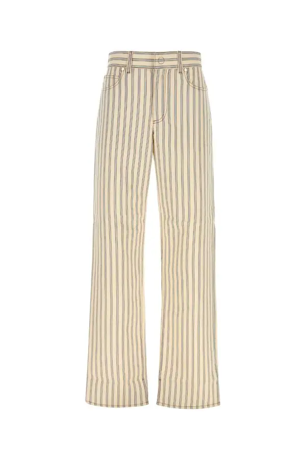 Fendi Embroidered Cotton Pants