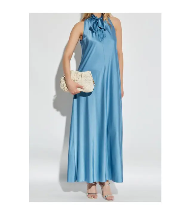 FORTE_FORTE Sleeveless Bow-neck Maxi Dress
