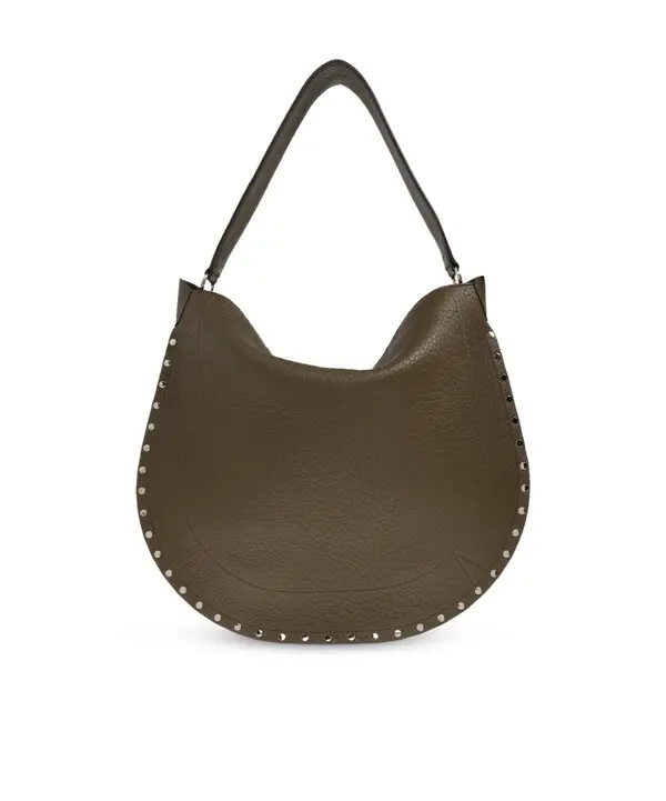 Isabel Marant Étoile Oskan Studded Shoulder Bag - Brown