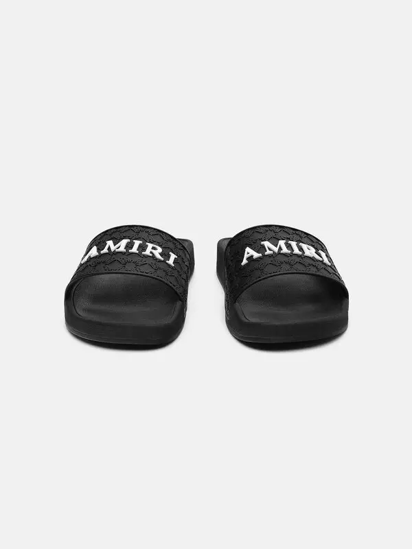 Amiri Logo-embossed Open-toe Slides