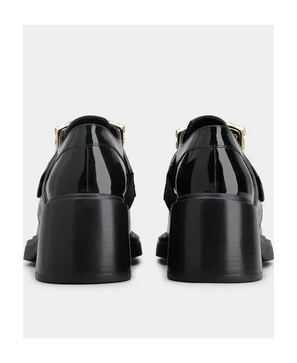 ROGER VIVIER Viv' Rangers Patent Leather Loafers With Rhinestone Buckle