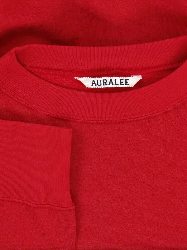 Auralee Cropped Crewneck Sweatshirt