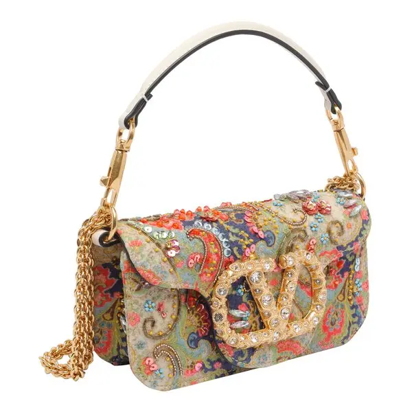 Valentino Garavani Small Loco Paisley Embellished Shoulder Bag