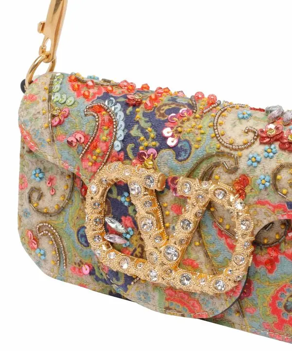 Valentino Garavani Small Loco Paisley Embellished Shoulder Bag