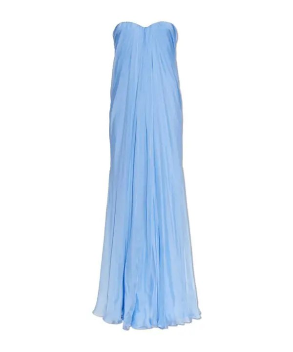 Alexander McQueen Strapless Bustier Evening Gown