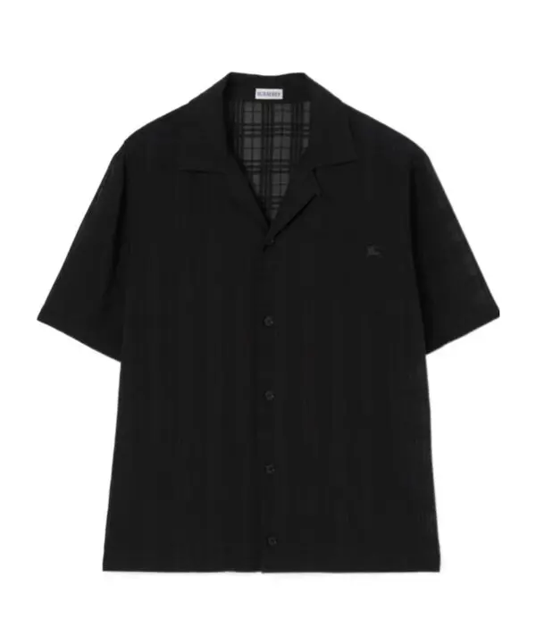 Burberry Relaxed Fit Check Cotton Voile Shirt