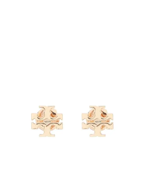 Tory Burch Double T-motif Polished Finish Earrings - Yellow