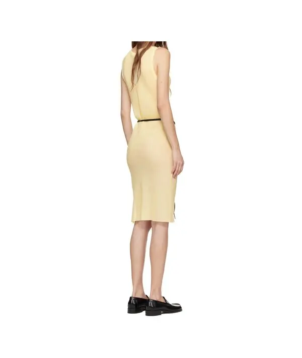 RIER Sleeveless Sheer Tulle Round Neck Dress