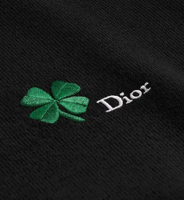 Dior Virgin Wool Sweater With Clover Embroidery