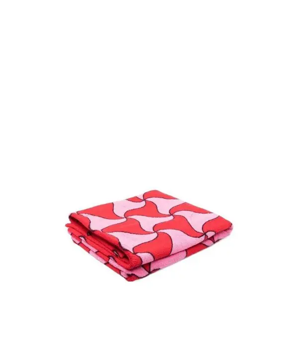 Bottega Veneta Ghost Abstract-pattern Beach Towel - Red