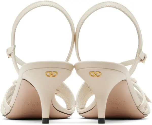Valentino Garavani Logo High-heeled Sandals - Nude