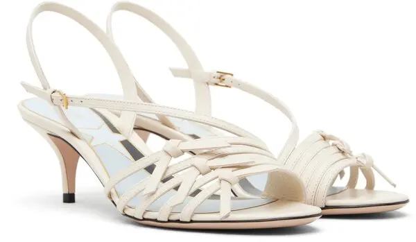 Valentino Garavani Logo High-heeled Sandals - Nude