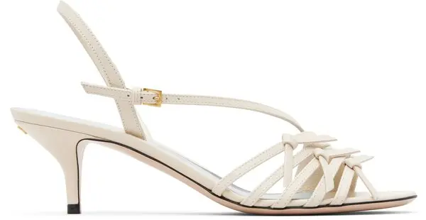 Valentino Garavani Logo High-heeled Sandals - Nude