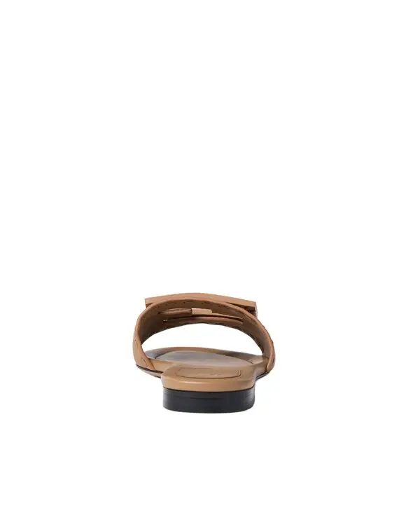 Fendi Selleria Baguette Flat Sandals - Brown