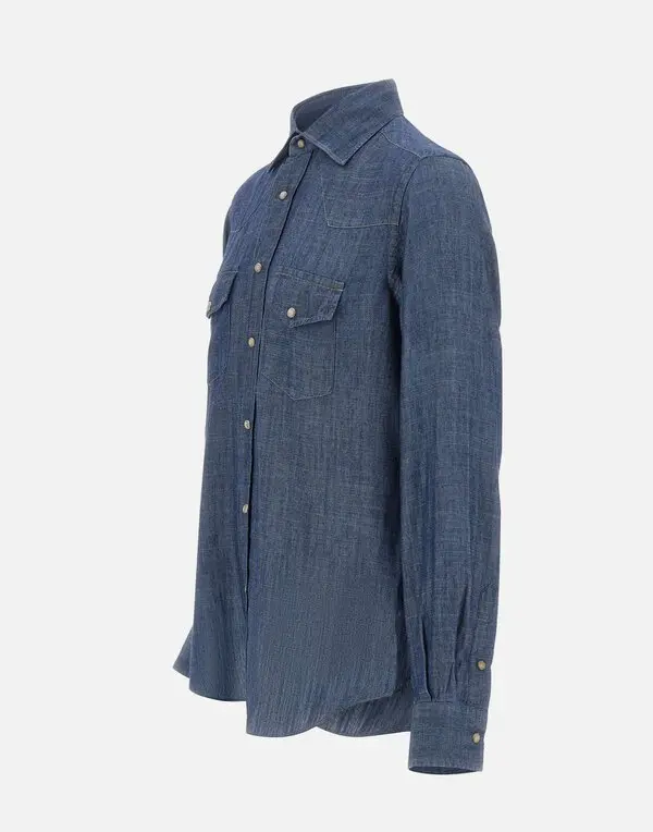 Eleventy Snap-front Western Shirt