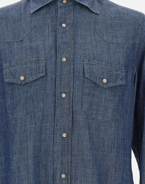 Eleventy Snap-front Western Shirt