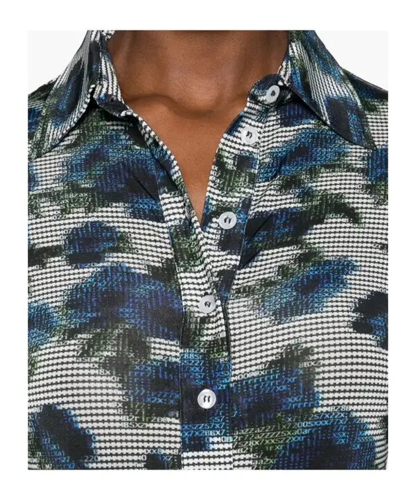 Coperni Floral Print Collared Bodysuit