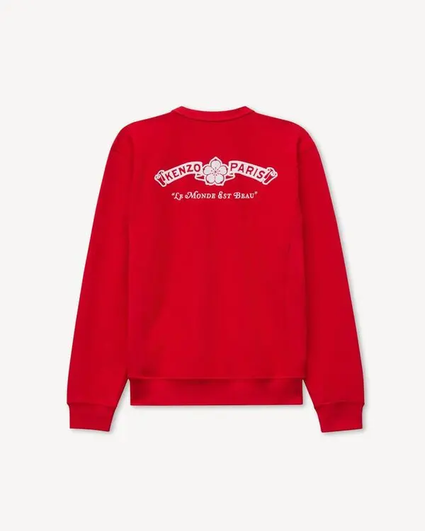 Kenzo Emblem Embroidered Cotton Sweatshirt