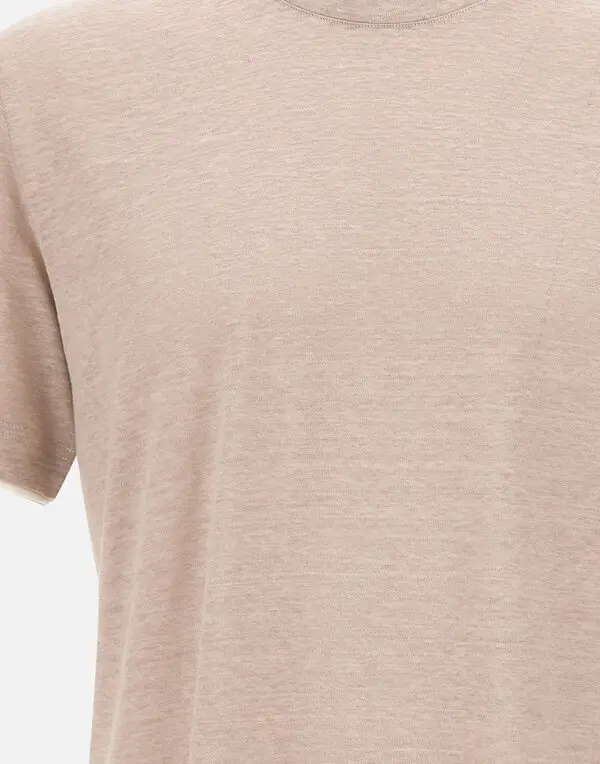 Eleventy Contrast Trim Short Sleeved Knitted T-shirt