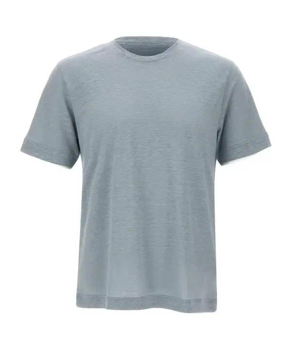 Eleventy Contrast Trim Short Sleeved Knitted T-shirt