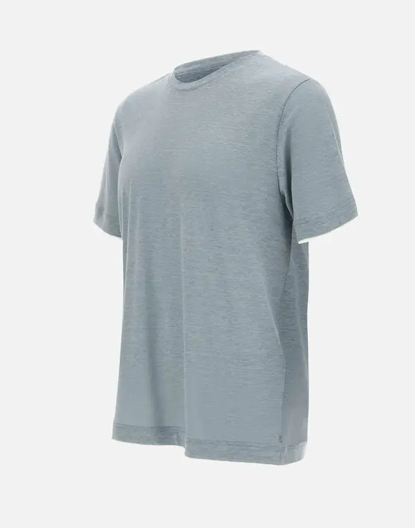 Eleventy Contrast Trim Short Sleeved Knitted T-shirt