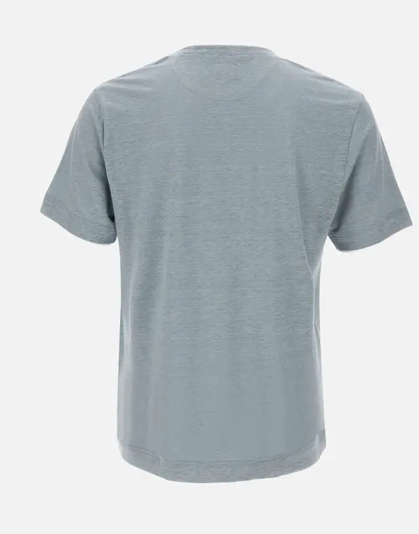 Eleventy Contrast Trim Short Sleeved Knitted T-shirt