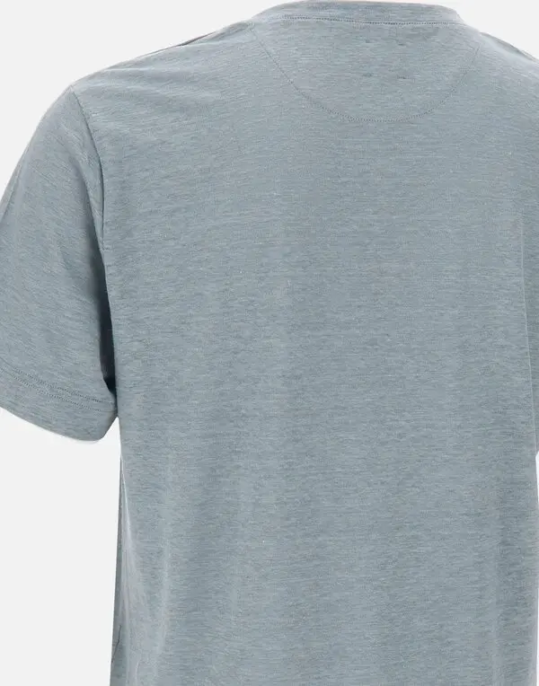 Eleventy Contrast Trim Short Sleeved Knitted T-shirt