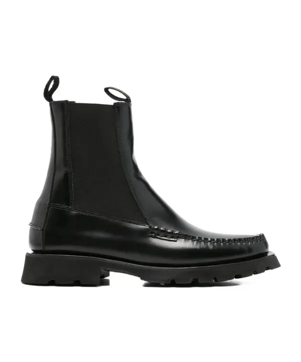 Hereu Round-toe Ankle Boots With Lug Sole