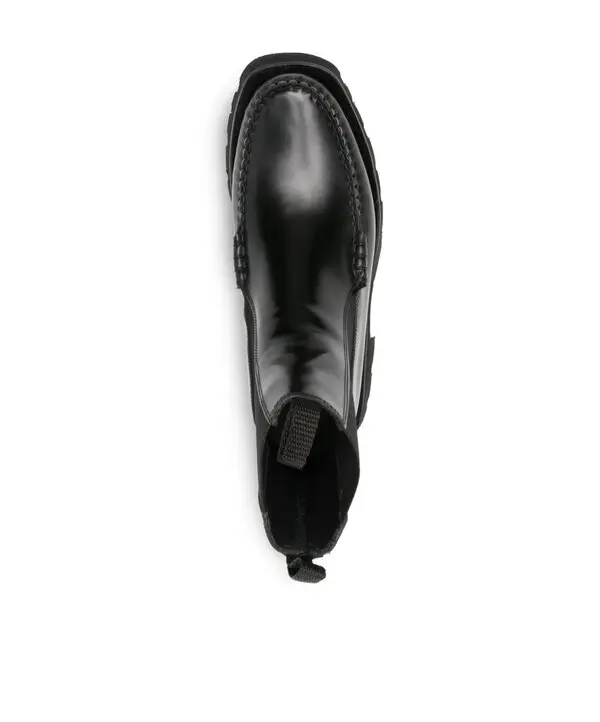 Hereu Round-toe Ankle Boots With Lug Sole