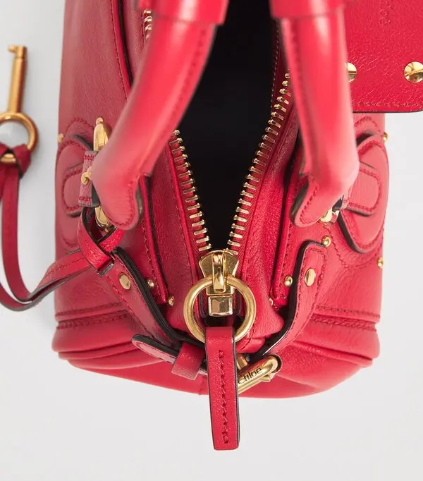 Chloé Small Leather Paddington Top-handle Bag - Red