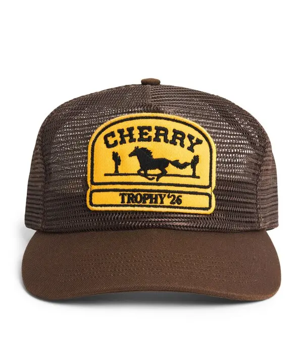 CHERRY LOS ANGELES Mesh Patch Trucker Cap - Brown