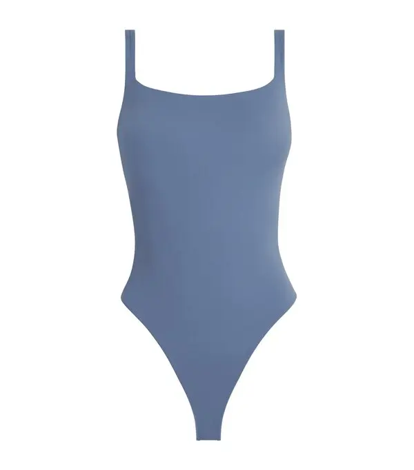 SKIMS Fits Everybody Square-neck Bodysuit - Blue