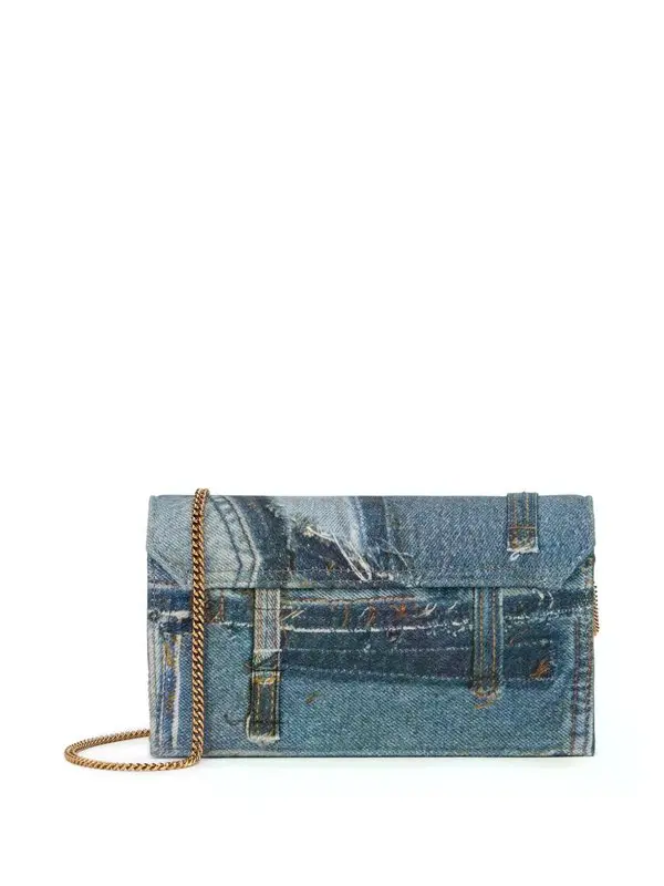 Roberto Cavalli Denim Patchwork Shoulder Bag