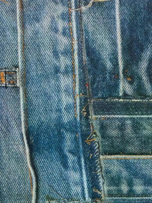 Roberto Cavalli Denim Patchwork Shoulder Bag