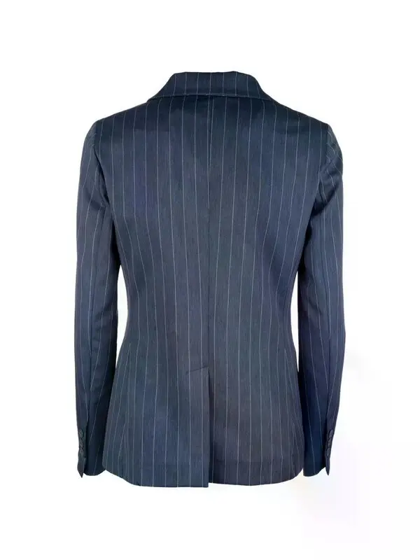 POST SCRIPTUM Pinstripe Pattern Peak Lapels Blazer