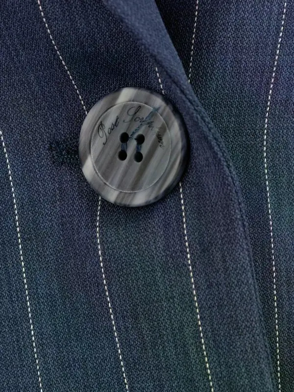 POST SCRIPTUM Pinstripe Pattern Peak Lapels Blazer