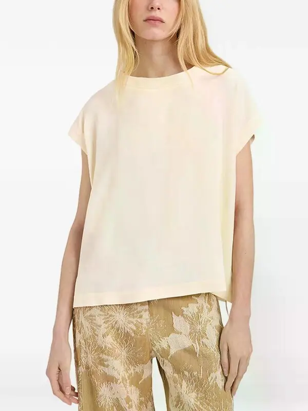 Momoni Boat-neck Sleeveless Blouse