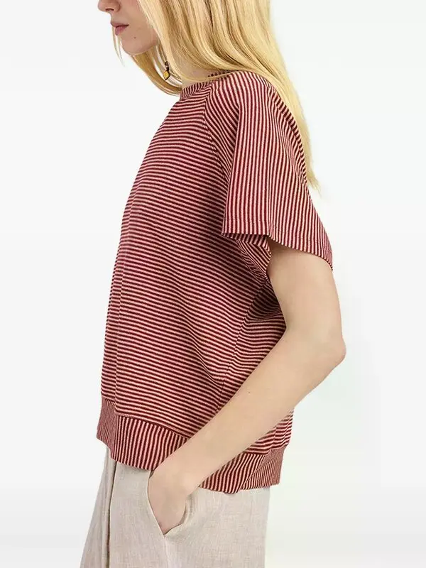 Momoni Striped Jersey Raglan T-shirt