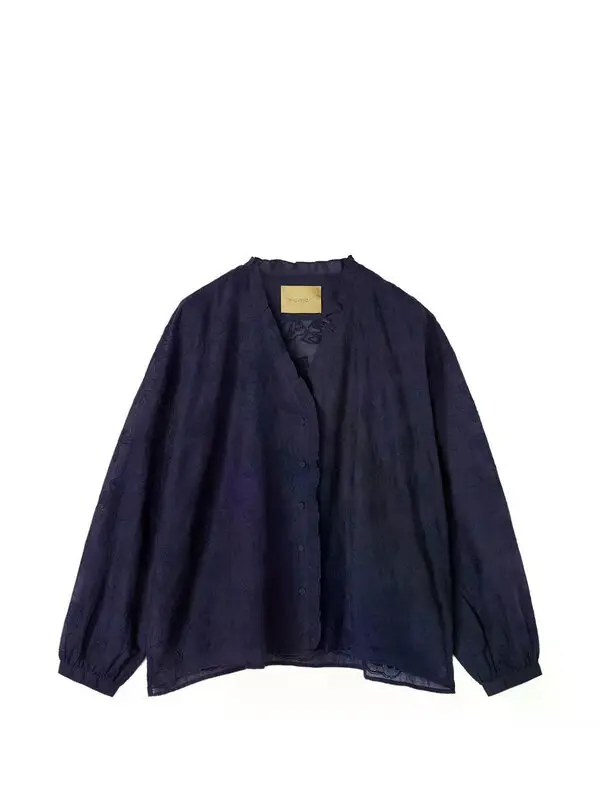 Momoni Embroidered Ruffled Shirt