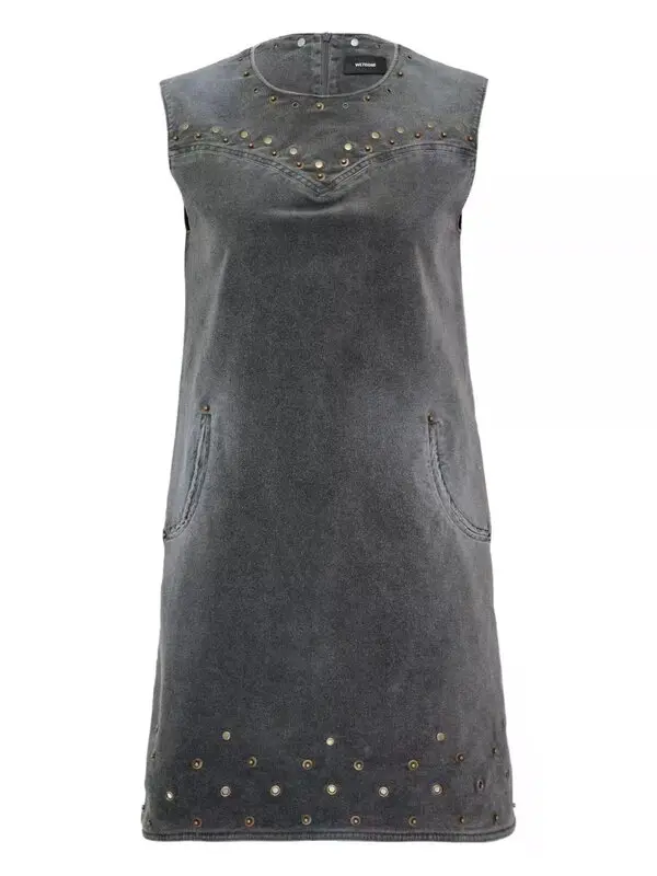 We11Done Embellished Mini Dress - Grey