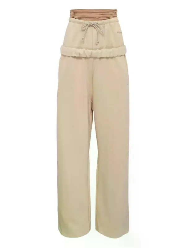 We11Done Beige Drawstring Track Pants