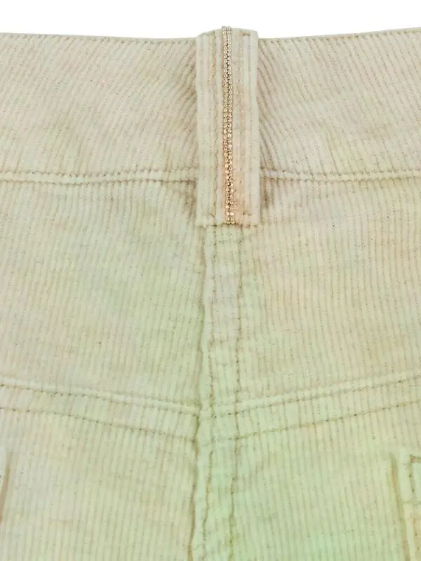 Brunello Cucinelli Beige Corduroy Monili Chain Trousers