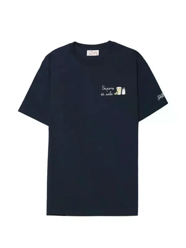 MC2 SAINT BARTH Portofino Embroidered-logo T-shirt - Blue