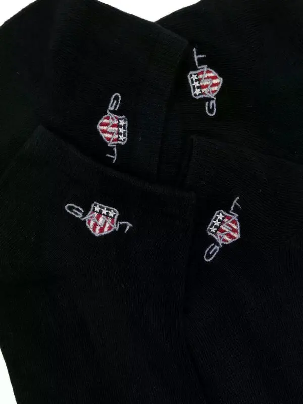Gant Logo Embroidered Ankle Socks Set Of Two