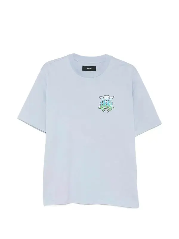 Amiri Logo-print Cotton T-shirt - Blue