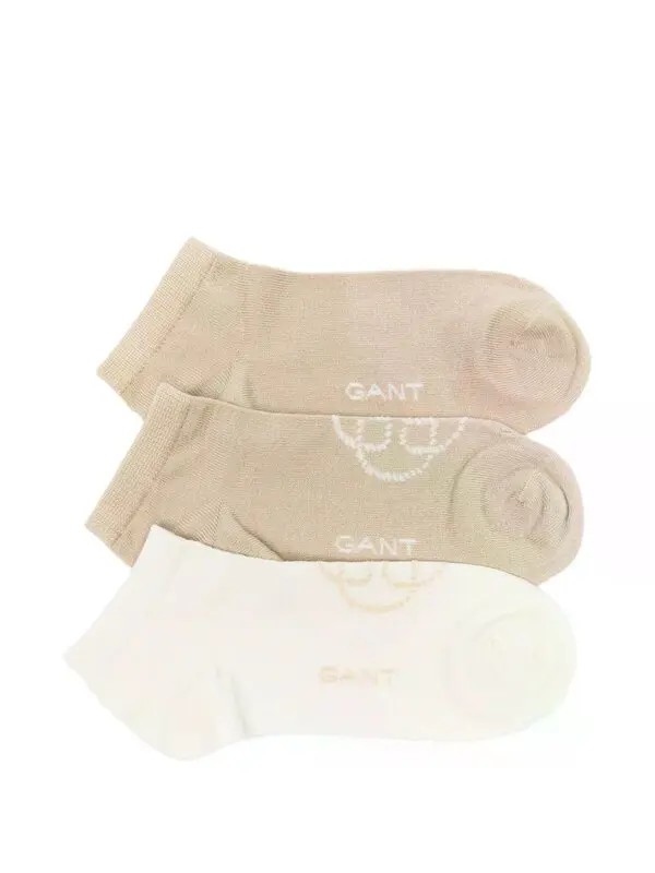 Gant Logo-print Ankle Socks Set Of Three