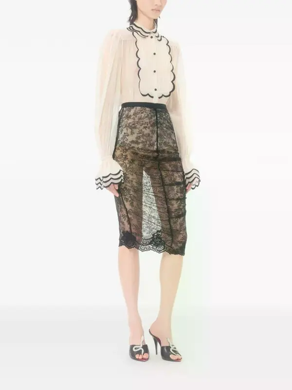 Valentino Garavani Embroidered Organza Shirt