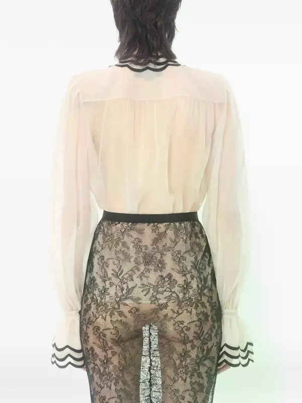 Valentino Garavani Embroidered Organza Shirt